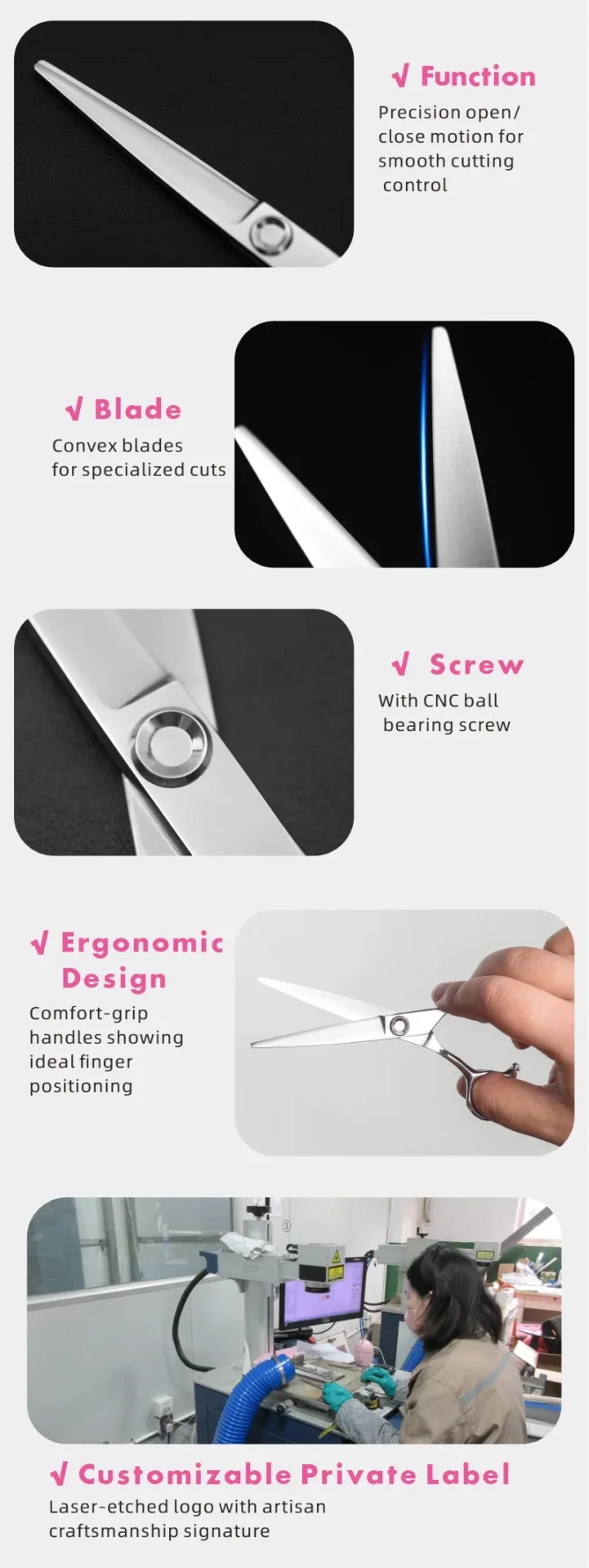 FX4167 Soft Feathered Edges Hair Scissors For Hair Cutting | Razorline ...